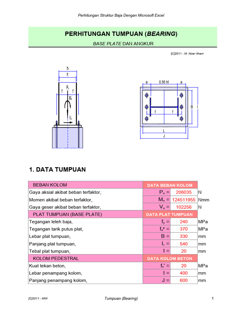 Perhitungan Sambungan Baut Baja WF | PDF