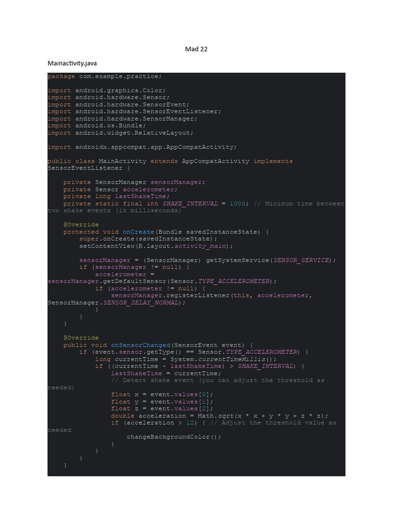 Mad 22 | PDF | Android (Operating System) | Computer Programming