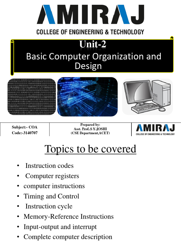 Unit 2 Computer Organization Best Notes For Bca Pdf Input Output Central Processing Unit