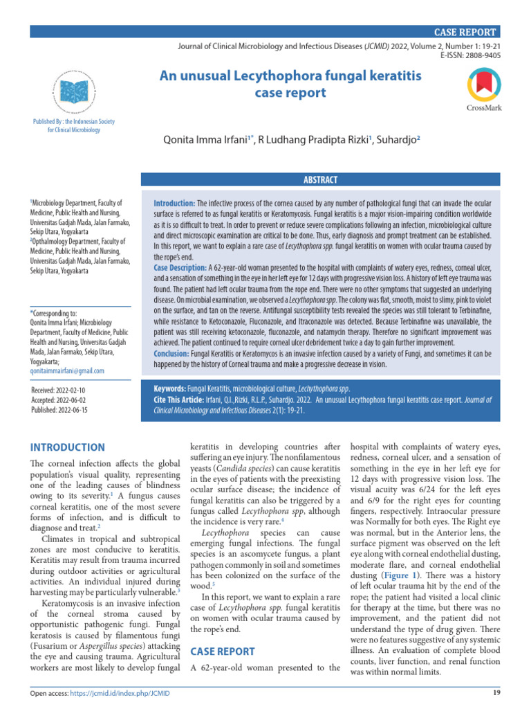 Anusual Fungal Infection | PDF | Ophthalmology | Medicine