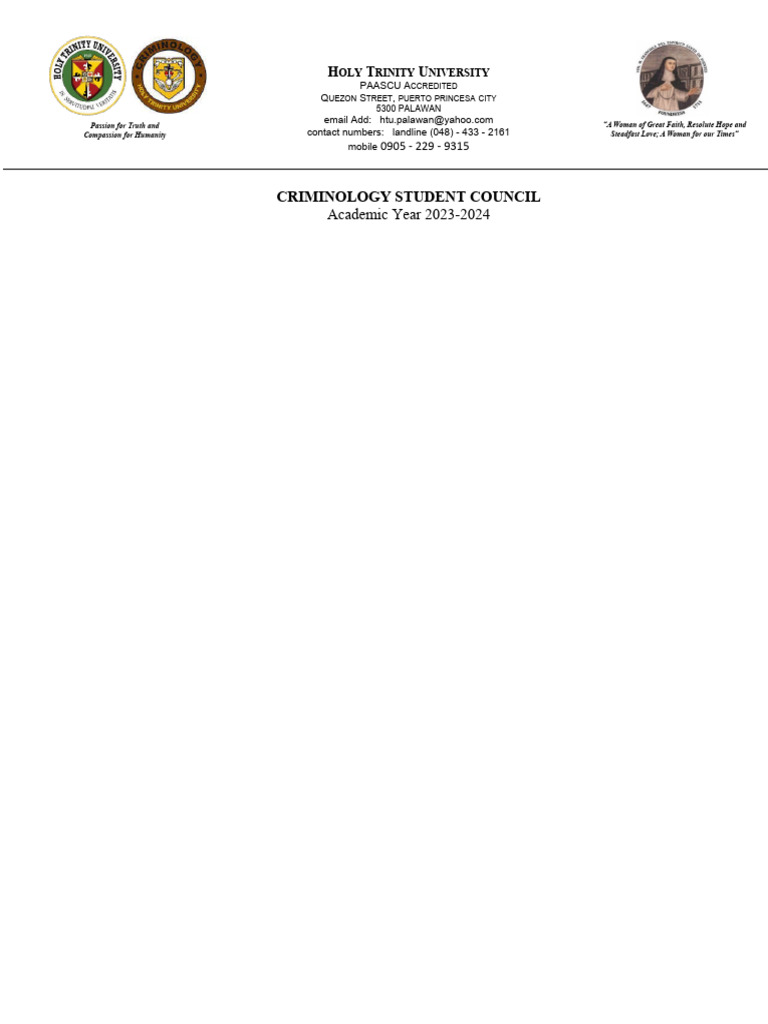 HTU CCJE CSC Official Letterhead | PDF