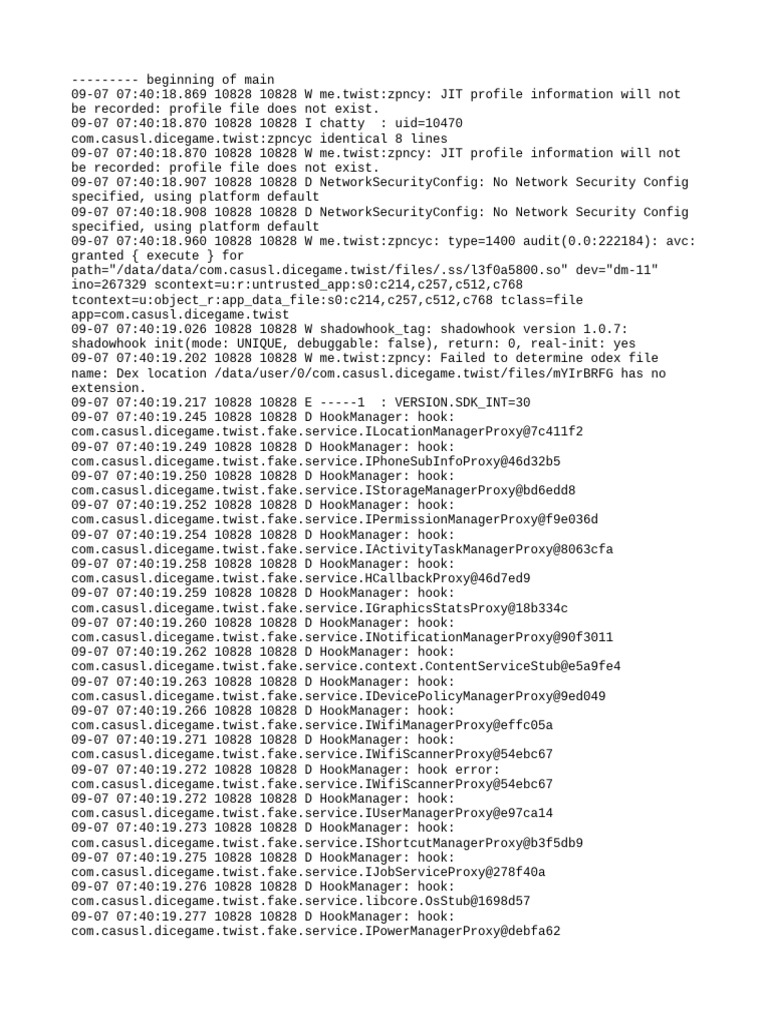 Debug Log: Dice Game App Issues | PDF | Android (Operating System ...