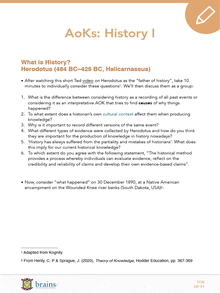 AOK History I What Is History | PDF | Knowledge | Herodotus
