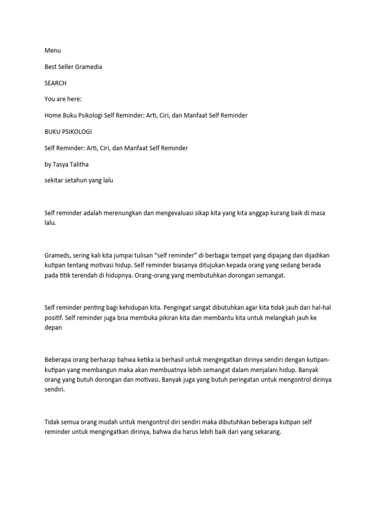 self reminder | PDF