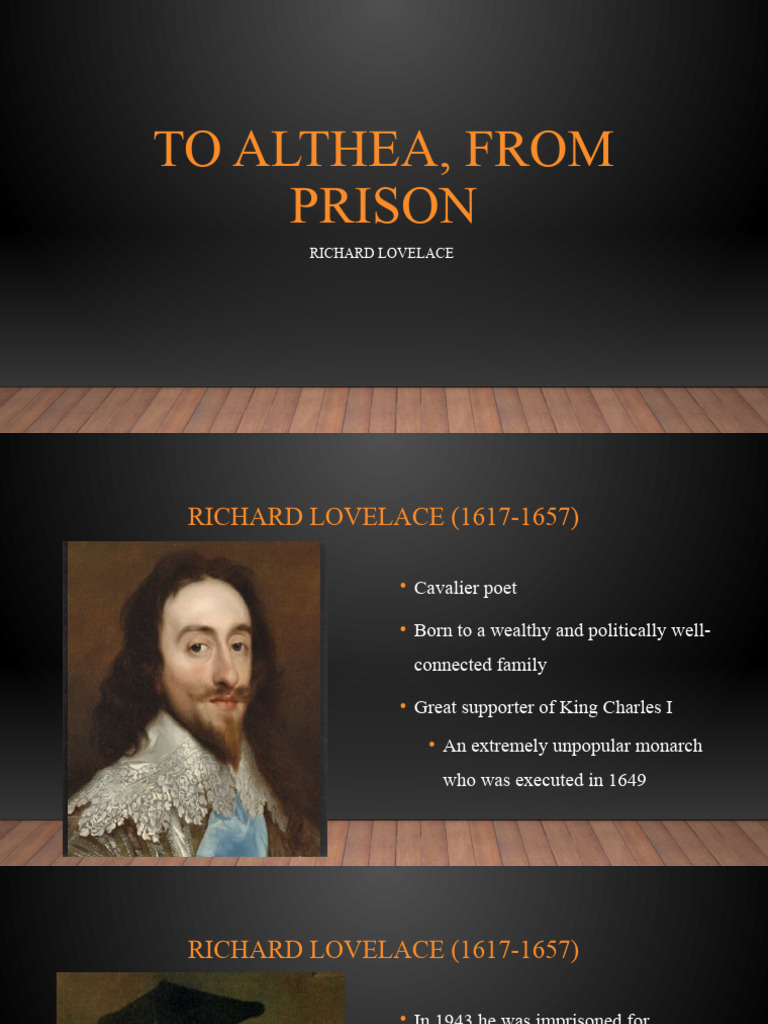 Poem 2 - To Althea, From Prison | PDF