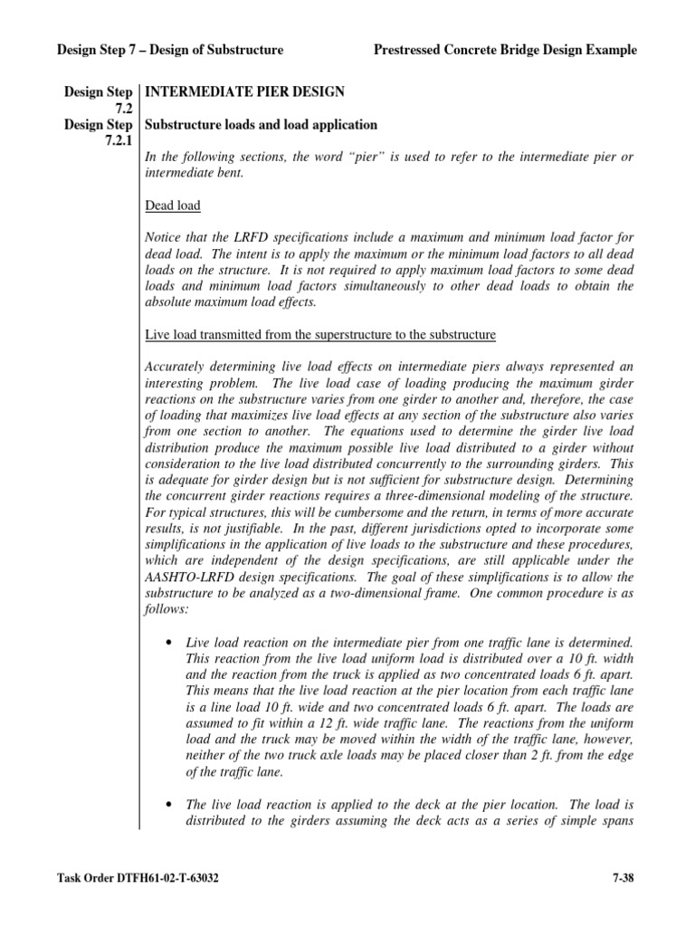 Microsoft Word - 15_Section 7.2_Intermediate Bent_E_.doc | PDF | Lane | Stress (Mechanics)