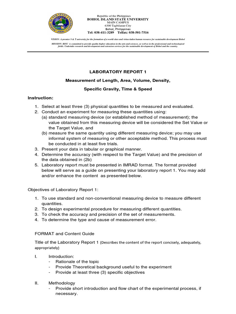 ME 325 Laboratory Report 1 | Download Free PDF | Accuracy And Precision | Measurement
