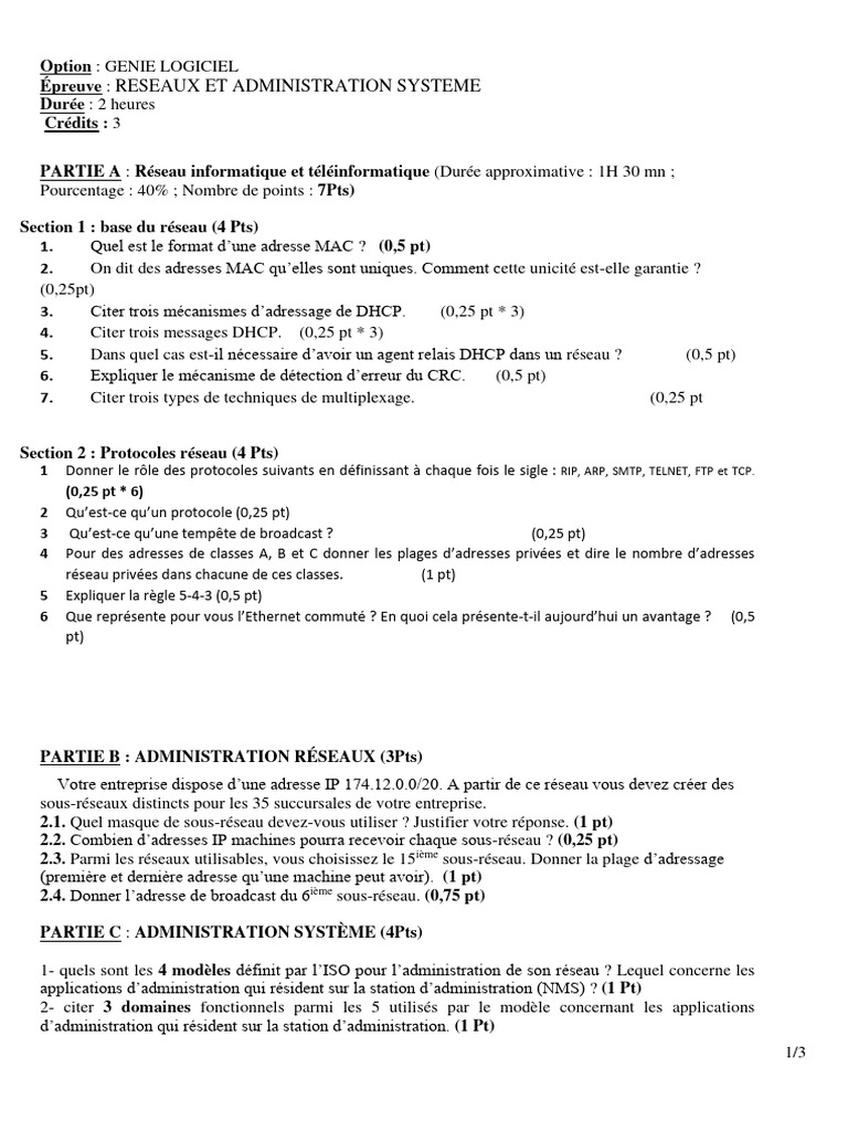 Administration Systèmes et Réseaux | PDF | Internet | Internet et Web