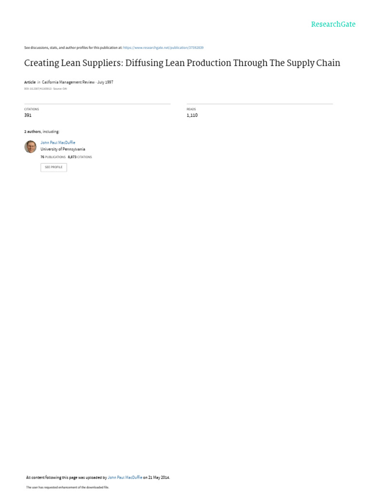 Honda's BP Program for Lean Suppliers | PDF | Lean Manufacturing ...