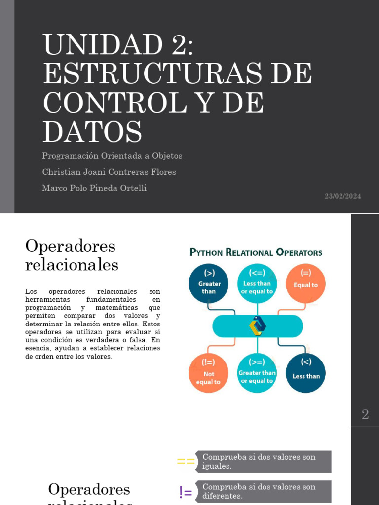 Unidad 2 | PDF | Python (lenguaje de programación) | Programación de computadoras