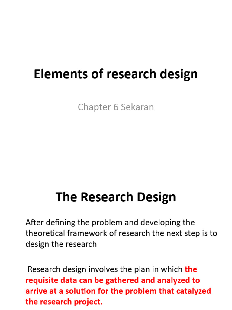 Key Elements of Research Design | PDF | Consumption (Economics) | Causality