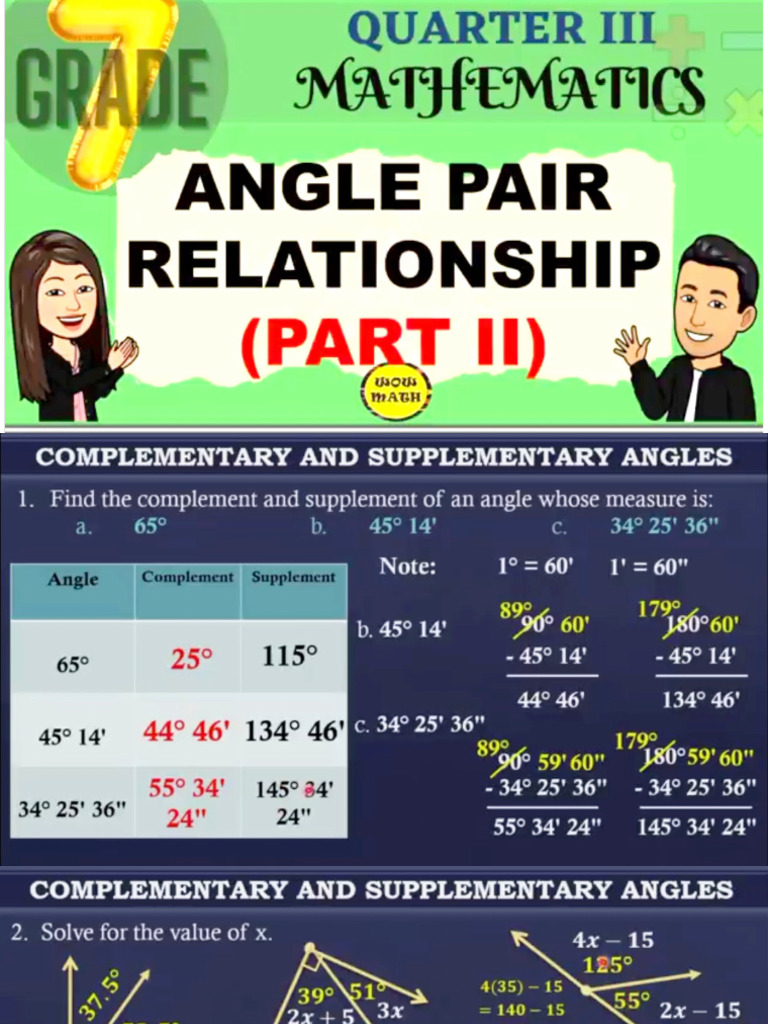 Angle PAir Relationship | PDF