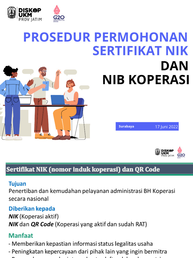 Panduan Sertifikat NIK Koperasi | PDF | Pengelolaan Keuangan & Uang