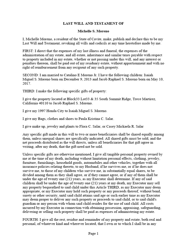 Final-Documents | PDF | Will And Testament | Notary Public