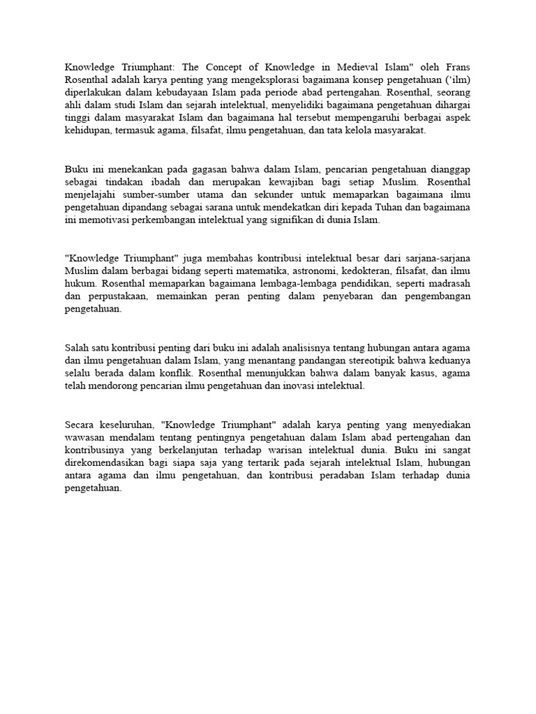 Knowledge Triumphant | PDF