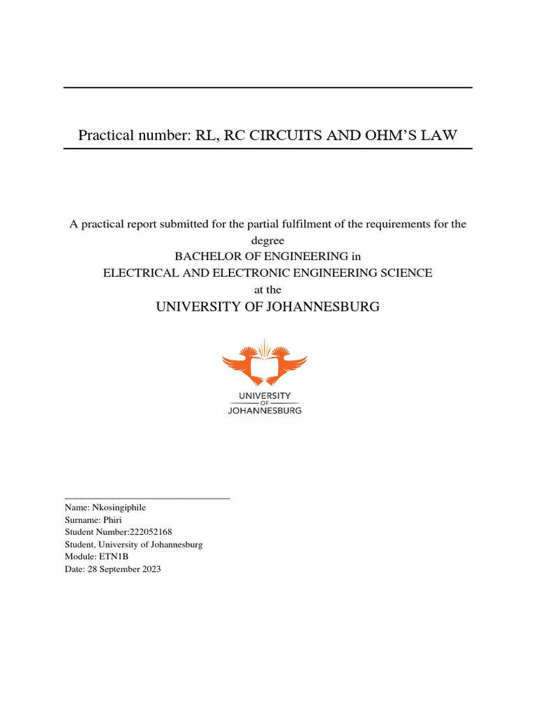 ETN1B Prac | PDF | Inductor | Electrical Network