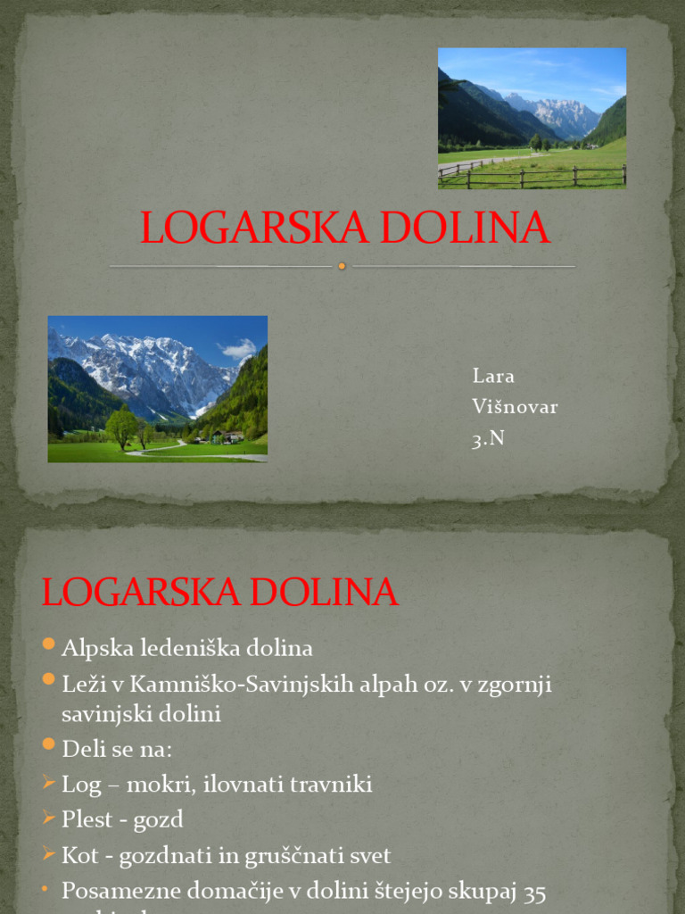 LOGARSKA DOLINA PWP | PDF