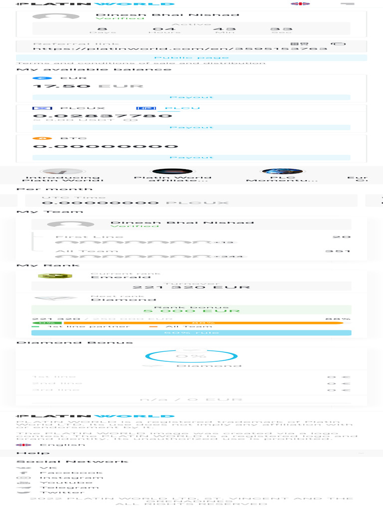 Platin World Affiliate Program Overview | PDF | Internet & Web | World Wide Web
