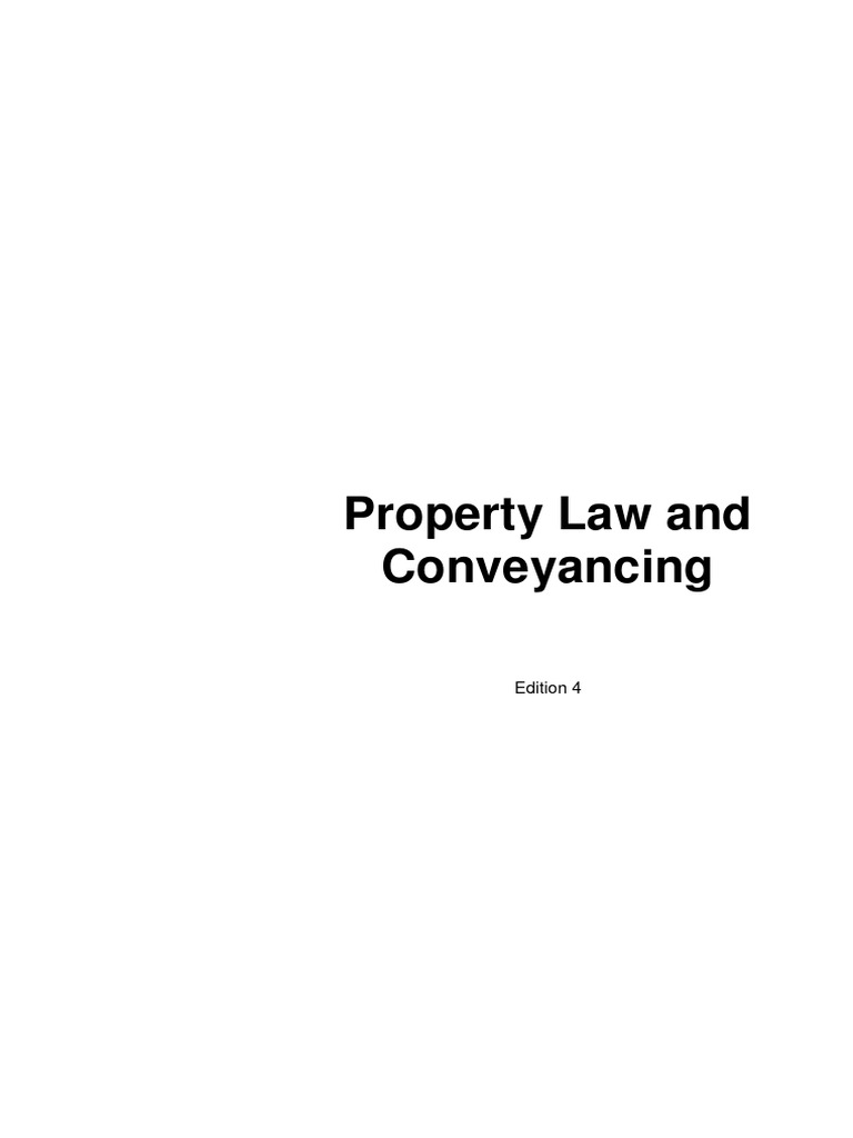 Property Conveyancing Law | PDF | Deed | Marriage