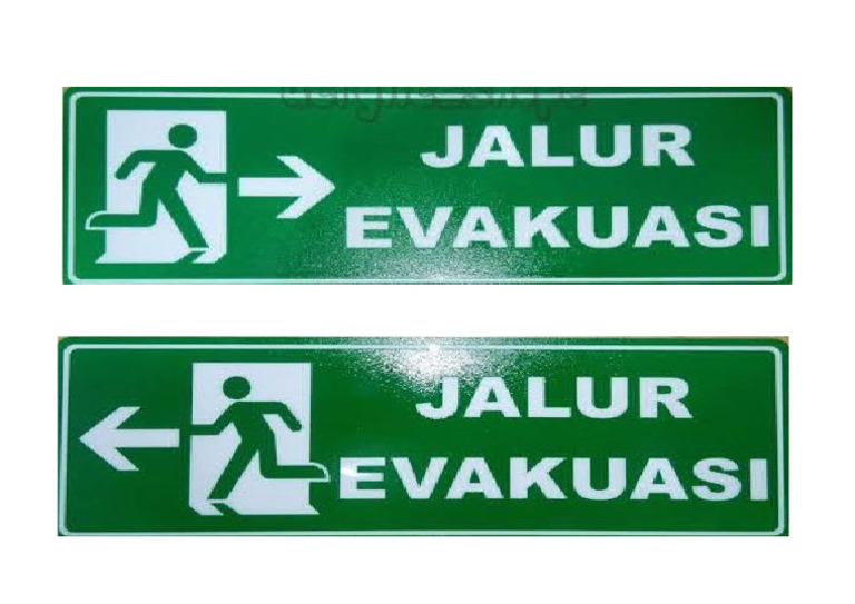 Sign Hazard Jalur Evakuasi | PDF