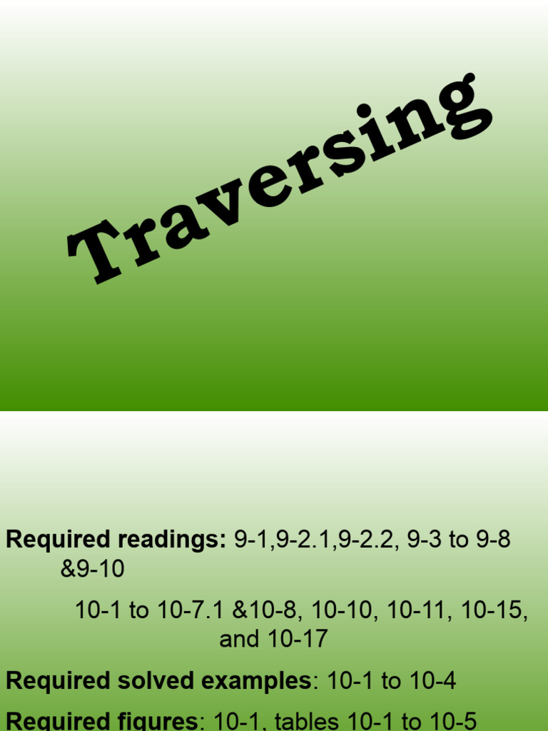 Traversing | PDF | Angle | Accuracy And Precision