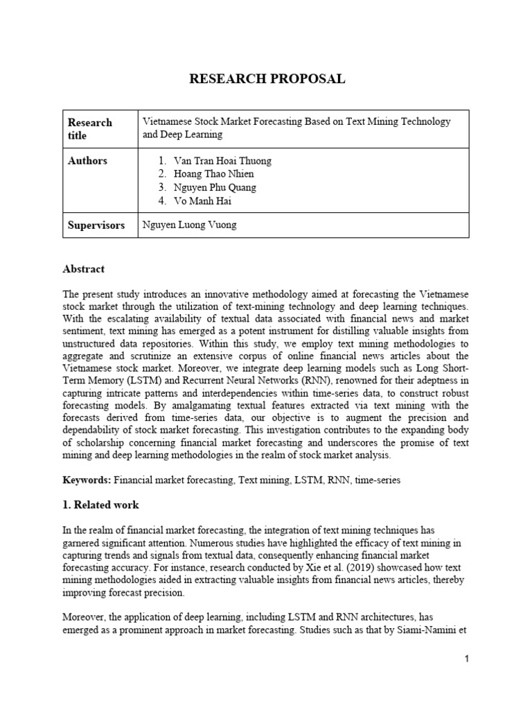 Vietnamese Stock Market Forecasting Based On Text Mining Technology and ... Vietnamese Stock Market Forecasting Based On Text Mining Technology and ...
