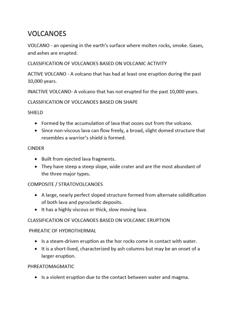 Volcanoes | PDF | Social Science | Science & Mathematics