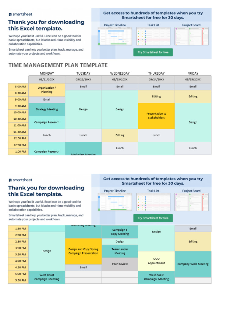 IC Time Management Plan 8899 | PDF