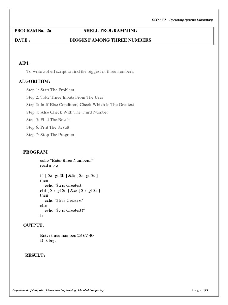Shell Script-Exe | PDF | Shell (Computing) | Algorithms