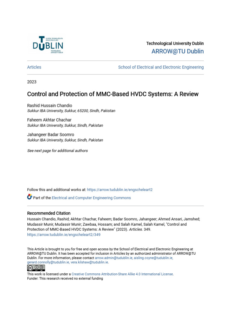 Control and Protection of MMC-Based HVDC Systems - A Review | PDF | High Voltage Direct Current ...