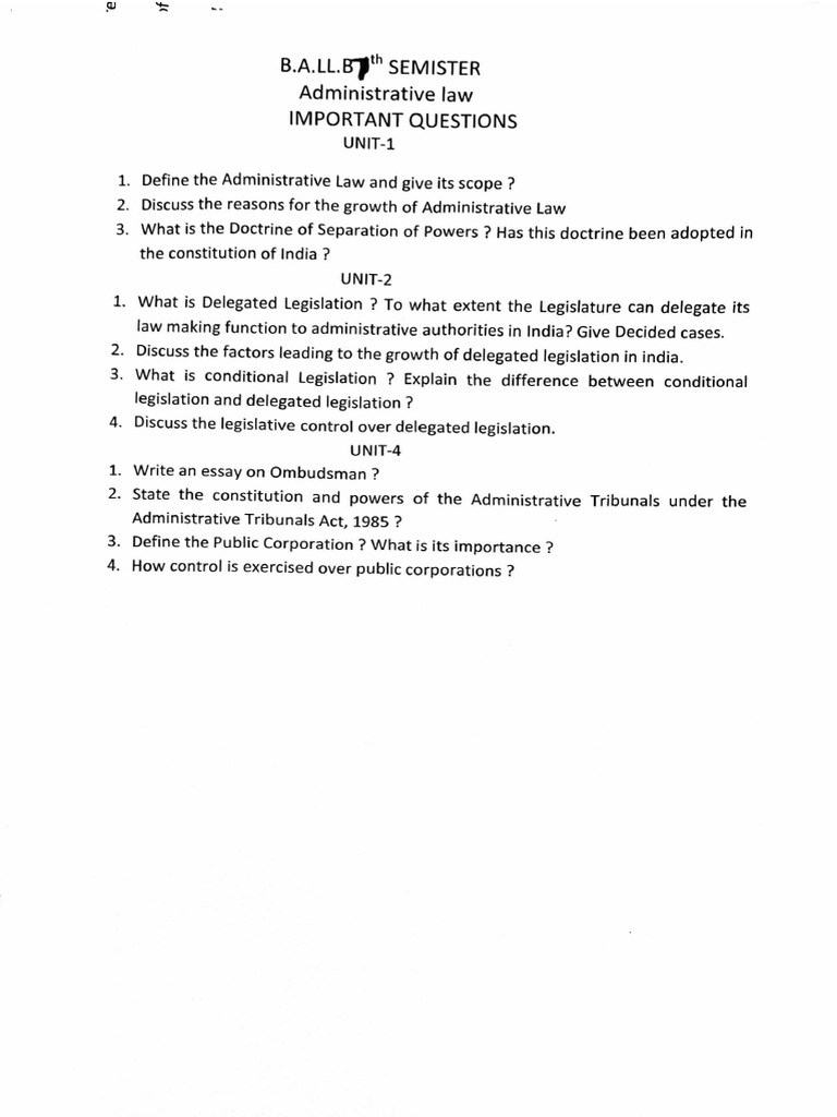 Important Questions 7 Sems. | PDF