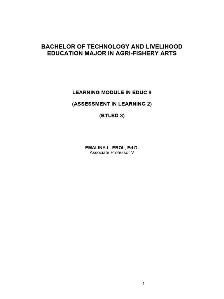 Revised LM in EDUC 9 (2022-2023) | PDF | Educational Assessment | Mode (Statistics)