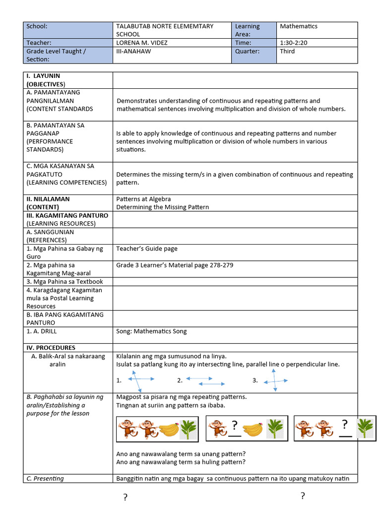 Cot Lesson Plan-3rd Quarter 2023-2024 | PDF
