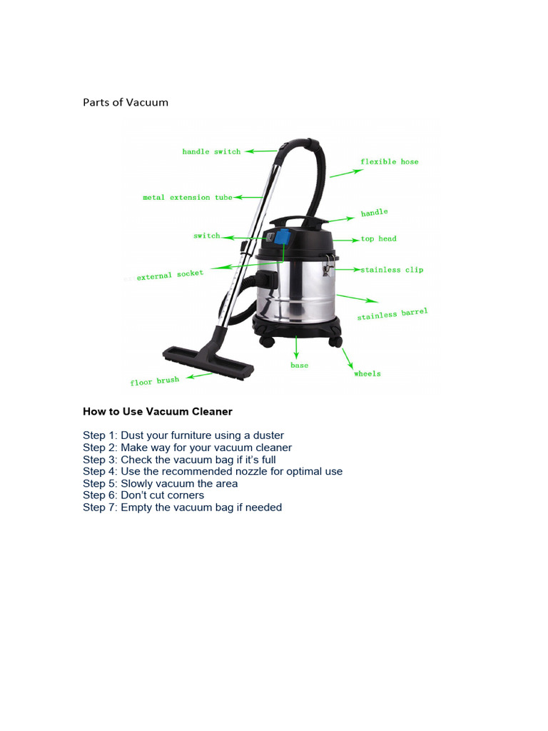 Vacuum and Floor Polisher Parts Guide | PDF | Vacuum Cleaner | Laundry