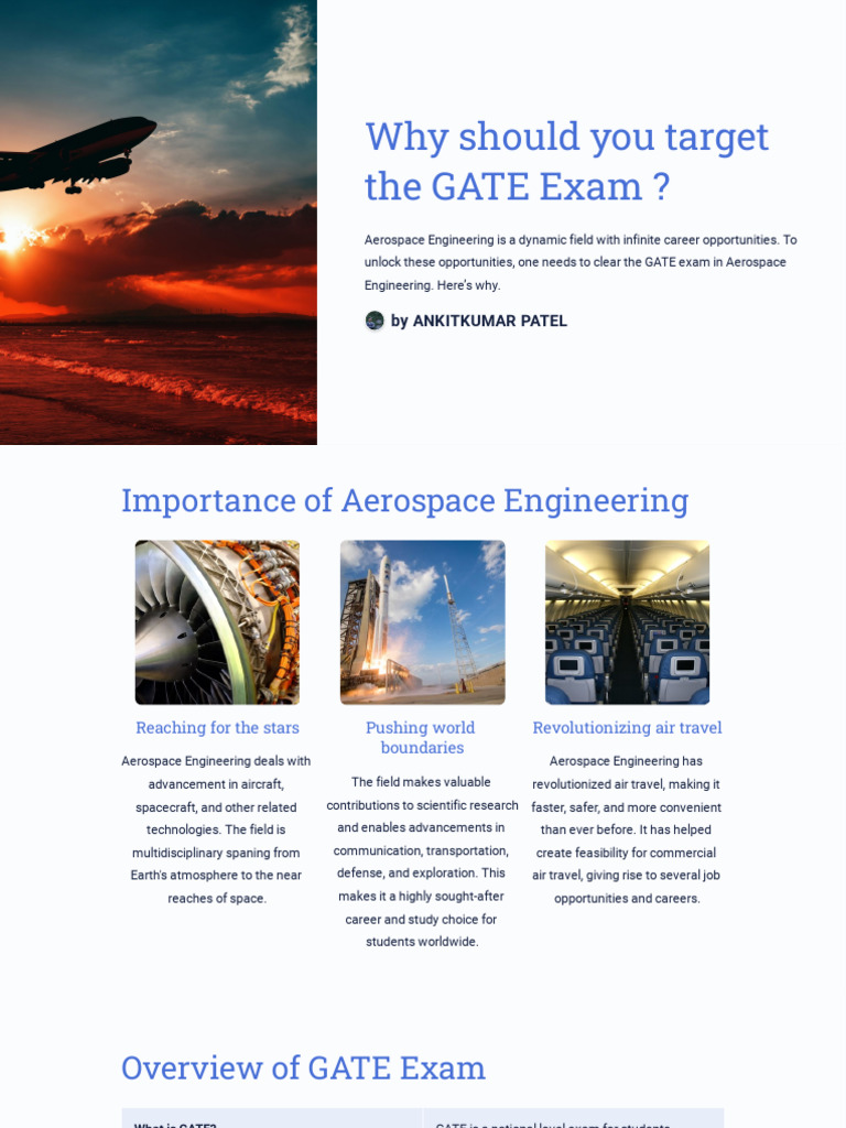 GATE Exam Benefits for Aerospace Engineers | PDF | Engineering | Science