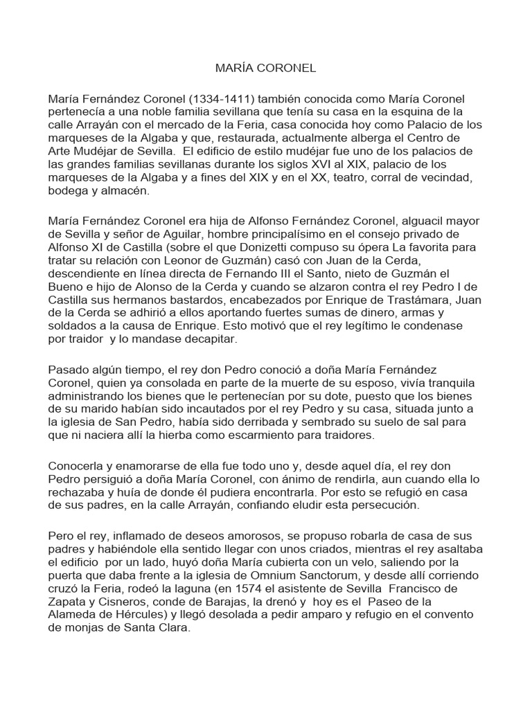Maria Coronel | PDF | Clásicos