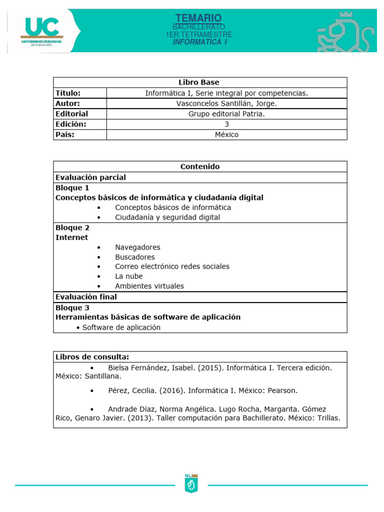 Temario Informática | PDF