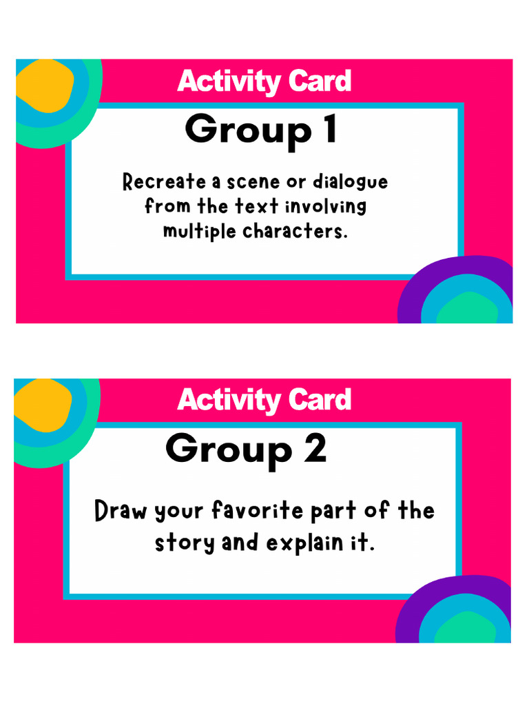 Post Reading-Activity Card | PDF