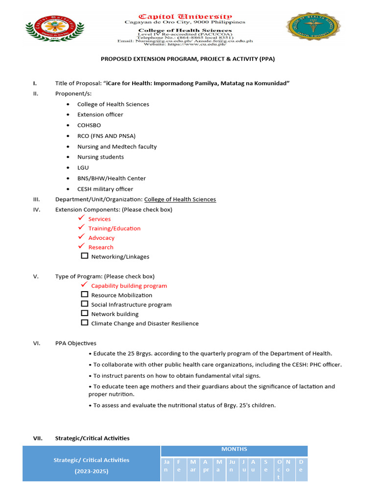 Proposed Extension Program Activity | Download Free PDF | Health Care | Social Programs