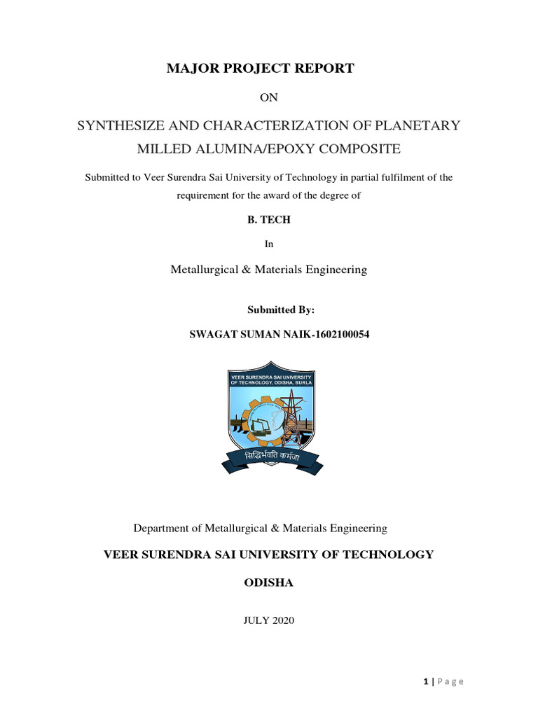 Major Project Report - 1602100054 | PDF | Composite Material | Epoxy