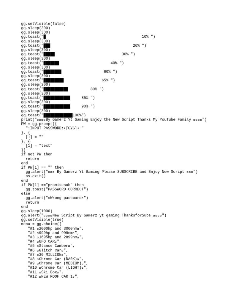 Gamerz Script ???? | Download Free PDF | Sedans | Coupes