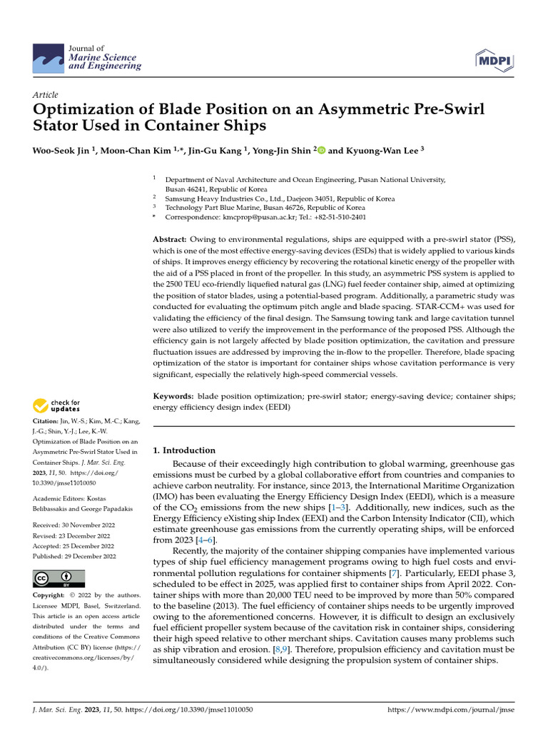 Eff Pre Optimization of Blade Position | PDF | Marine Propulsion ...