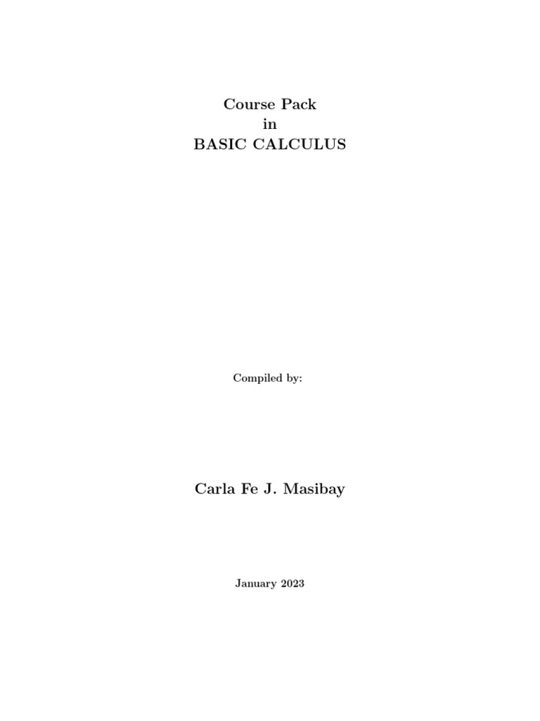 Basic Calculus by Masibay | PDF | Limit (Mathematics) | Function (Mathematics)