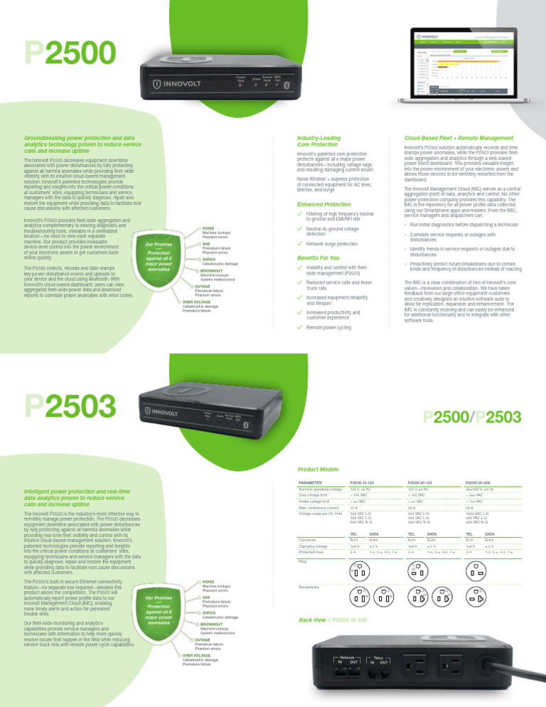 Innovolt P2500: Power Protection & Analytics | PDF | Cloud Computing ...