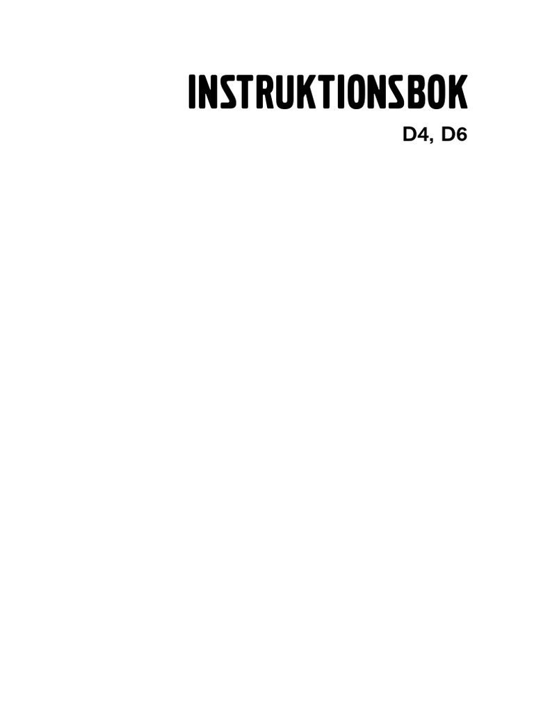 Volvo Penta INSTRUKTIONSBOK d4_d6 | PDF