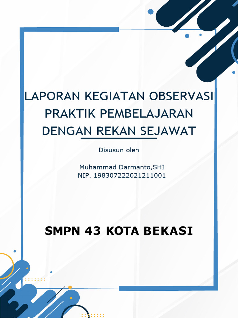 Contoh Dokumen Observasi Rekan Sejawat | PDF