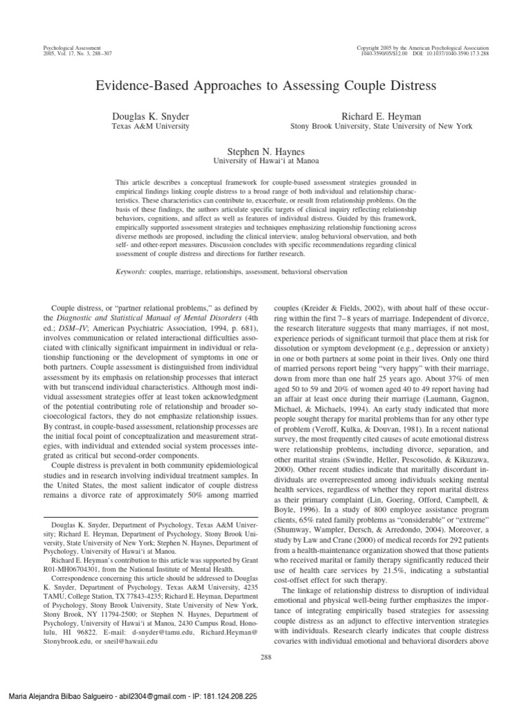 Evidence-Based Approaches Distress 2005 | PDF | Mental Disorder ...