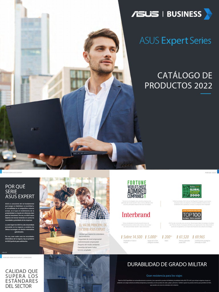 ASUS ExpertBook: Calidad y Seguridad | PDF | Ordenador portátil | USB