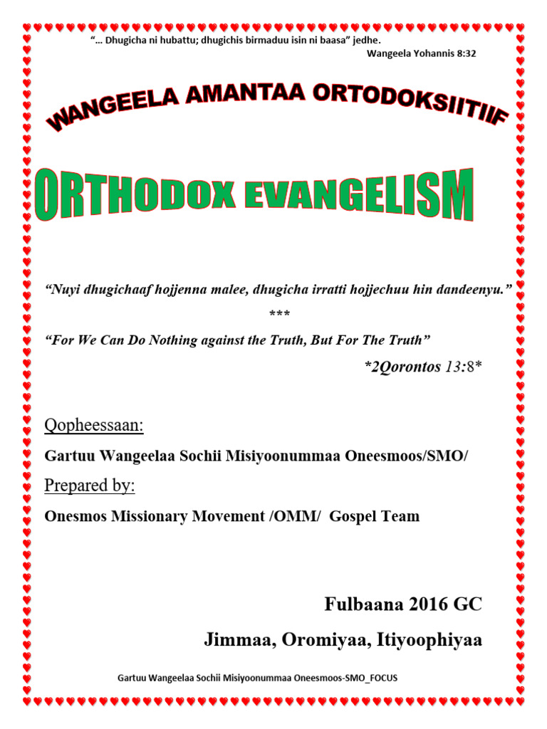Orthodox Evangelism | PDF