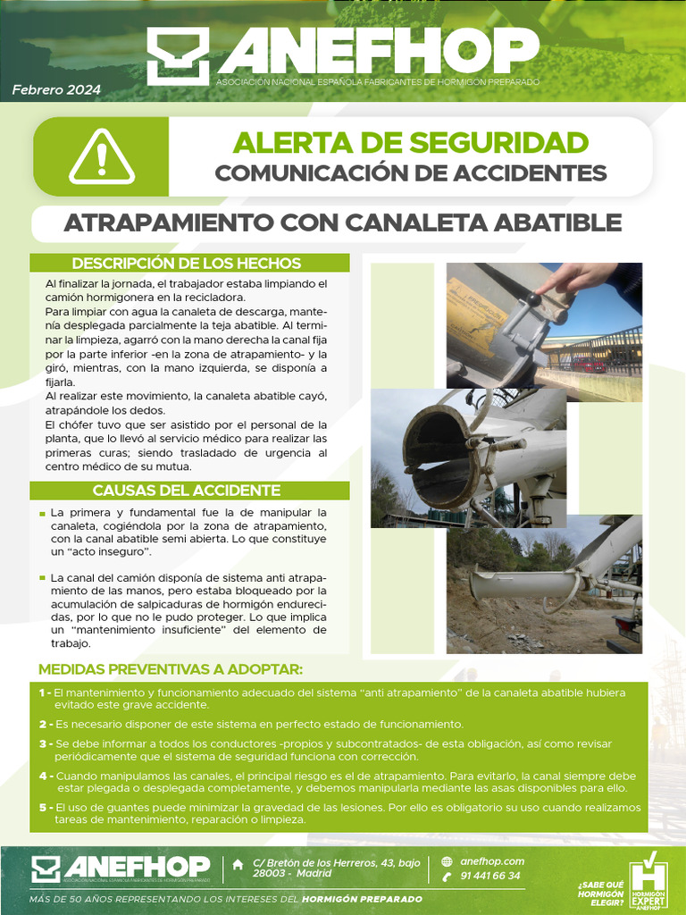 02-2024 - Alerta de Seguridad - Atrapamiento Con Canaleta Abatible ...